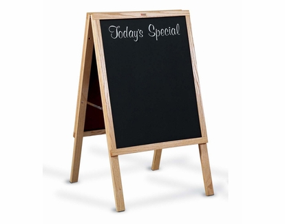 Restaurant Menu Easel Oak Frame Printed