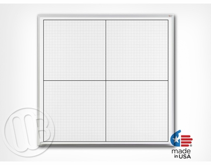 Scratch and Dent XY Grid Board 4' x 4' Magnetic