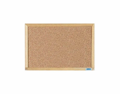 Wood Framed Natural Grain Cork Board