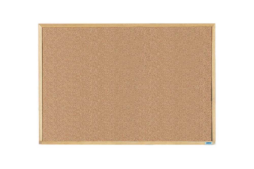 Wood Framed Natural Grain Cork Board
