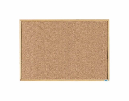 Wood Framed Natural Grain Cork Board