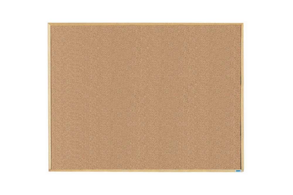 Wood Framed Natural Grain Cork Board