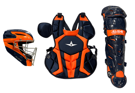 Sale! Buy All-Star Axis Pro S7 Intermediate Navy/Orange Catcher's Kit ...