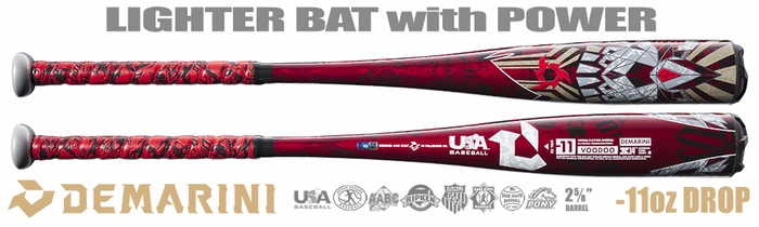 Sale! Buy DeMarini Voodoo One 2-5/8" Youth USA Bat WBD2360010 -11oz ...