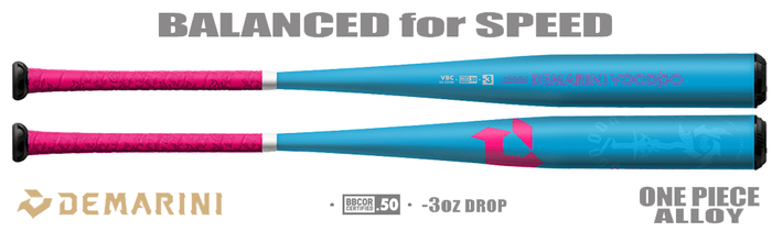 Sale! Buy DeMarini Voodoo One "Blue Cotton Candy" 2-5/8" BBCOR Bat ...