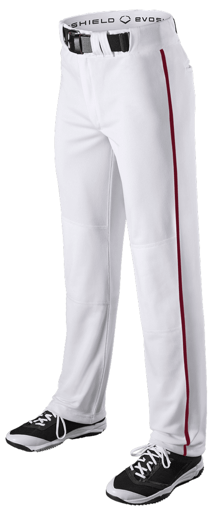 EvoShield Salute Open Bottom White/Maroon Piped Pants WTUM1076MA