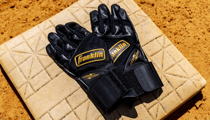 Franklin Powerstrap Infinite Adult Black/Gold Batting Gloves 20445F1-BK-GD