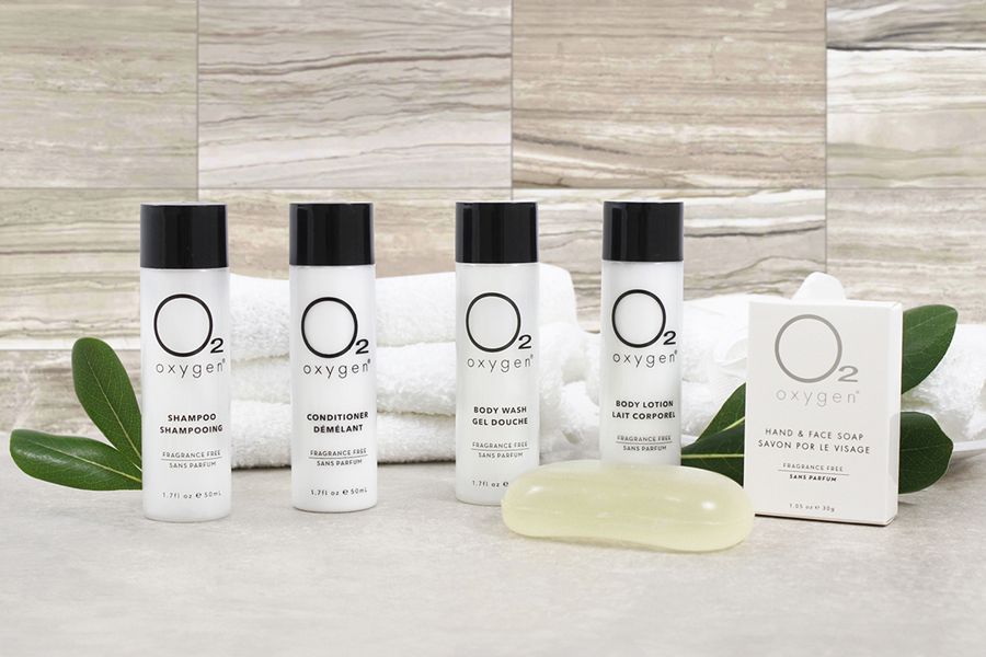 O2 Oxygen Fragrance Free Room Amenities