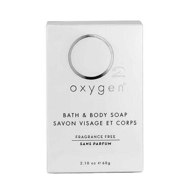 O2 Oxygen Fragrance Free Bath & Body Bar Soap 60G/2 oz