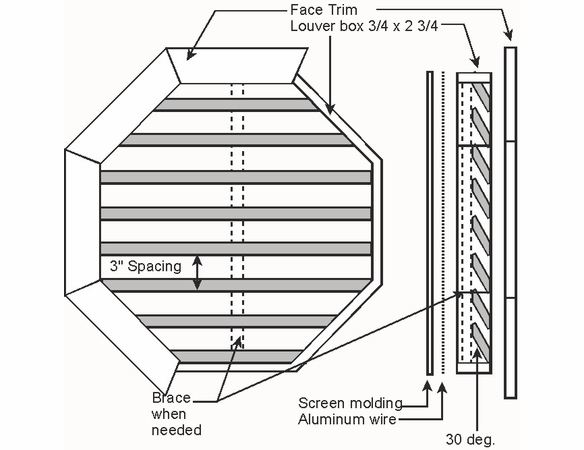 10" Octagon Gable Vent