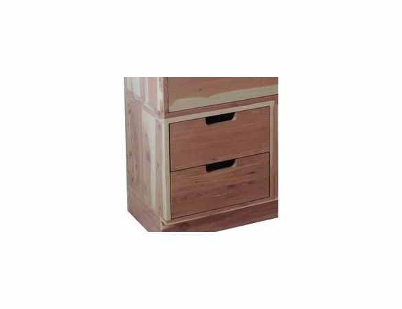 14" Box with 2 Aromatic Cedar Drawers - CedarwoodFurniture.com
