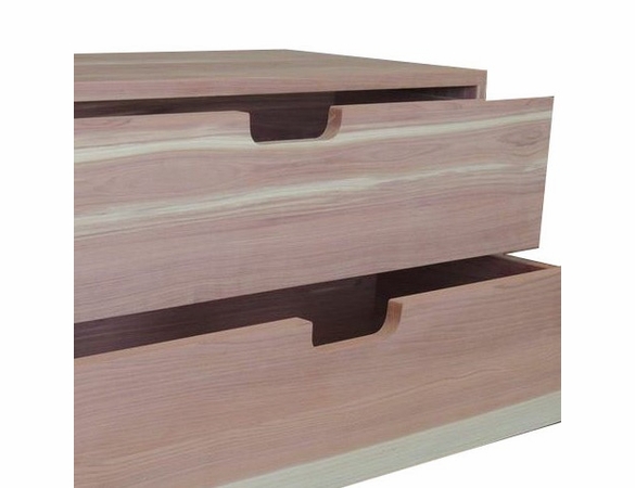 28" Box with 2 Aromatic Cedar Drawers - CedarwoodFurniture.com