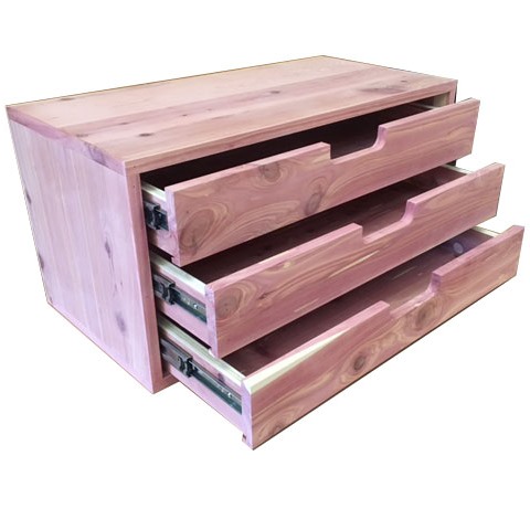 28" Box with 3 Aromatic Cedar Drawers - CedarwoodFurniture.com
