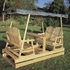 Cedar Wood Garden Chair Double Glider|4 Person Glider Swing