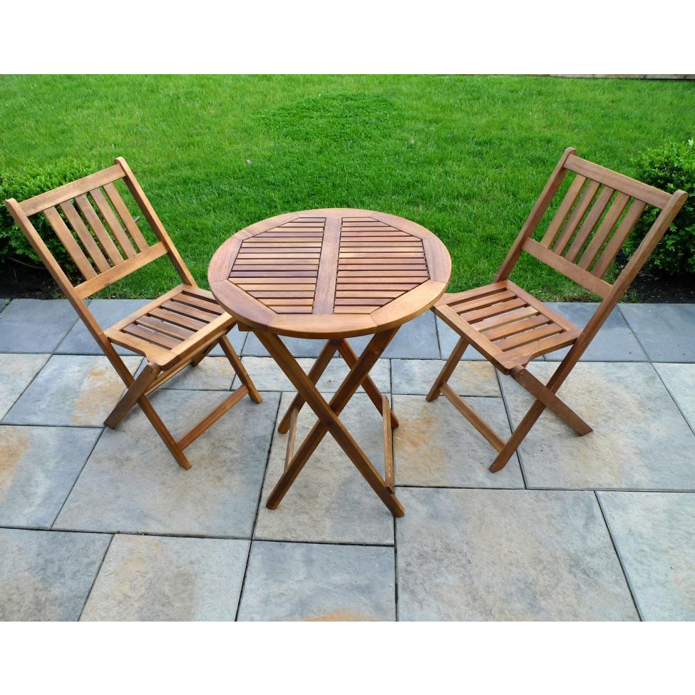 Acacia Hardwood Bistro Table And Chair Set