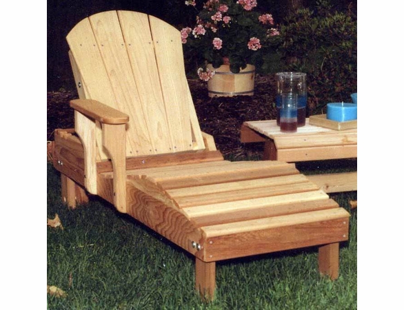 Cedar Wood Adirondack Chaise Lounge