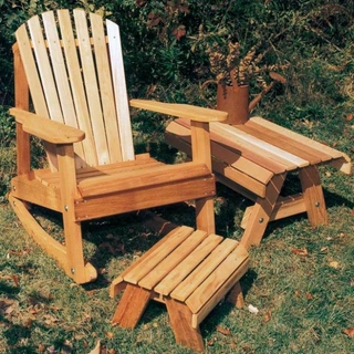 Cedar Wood & Wooden Outdoor Rocking Chairs & Benches