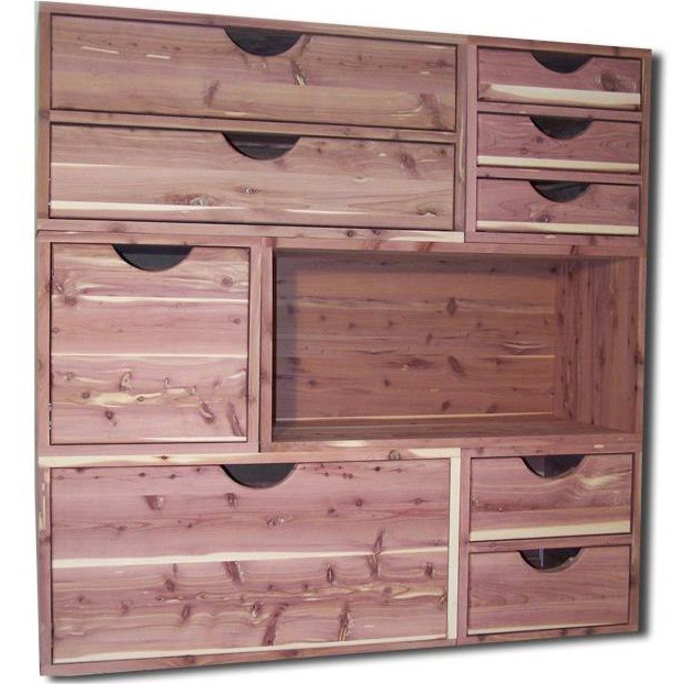 Cedar Closet Organizer|6 Pc Closet System - CedarwoodFurniture.com