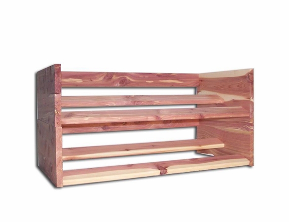 Cedar Shoe Rack - 28" Wide - CedarwoodFurniture.com