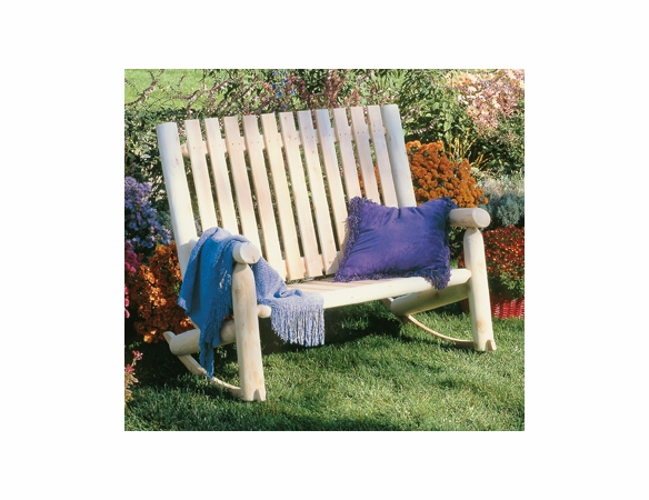 Cedar Wood High-Back Double Rocker