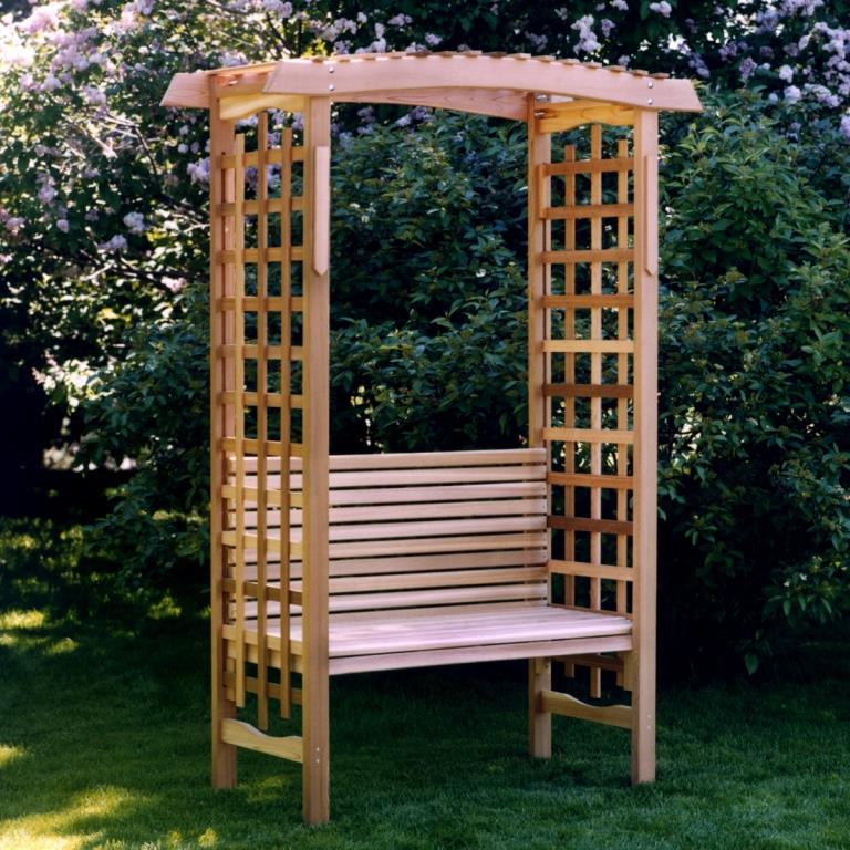 Cedar Garden Arbor Kit|Comes With A Bench (Optional)
