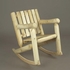 Cedar Wood Log-Style Low-Back Rocking Chair