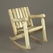 Cedar Wood Log-Style Low-Back Rocking Chair