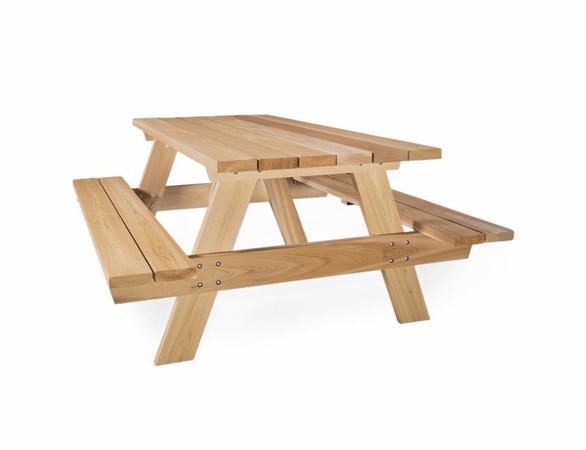 Red Cedar Picnic Table Attached Benches Kit|Weather Resistant