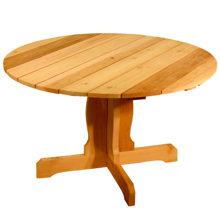 Cedar Round Pedestal Dining Table | 47 1/2" Diameter