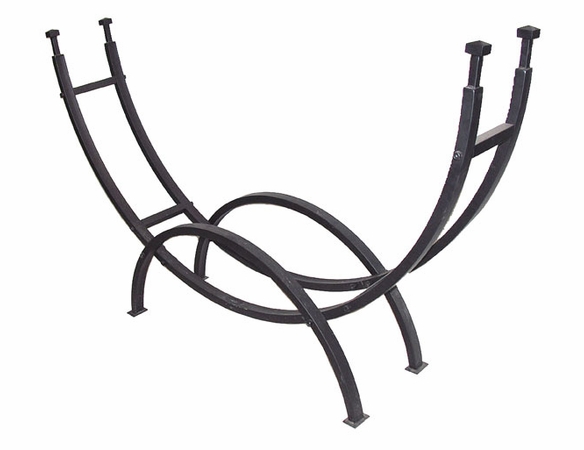 Contemporary Black Log Firewood Rack