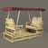 Cedar Wood Garden Chair Double Glider|4 Person Glider Swing