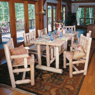 Cedar Wood Log-Style Chairs, Tables and Furniture