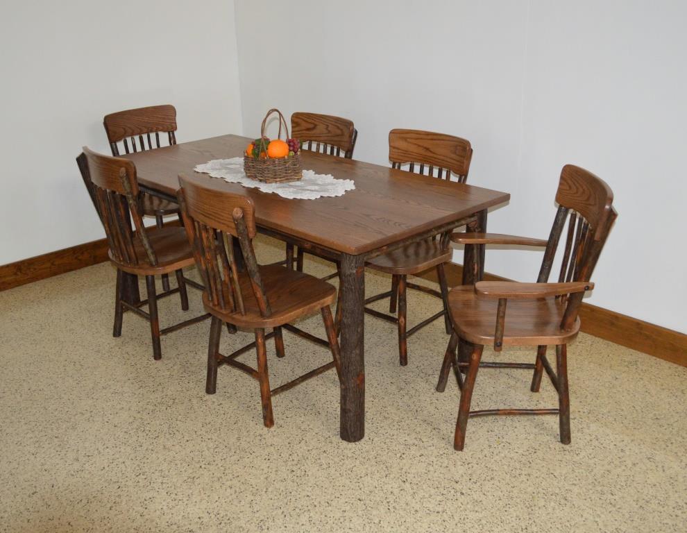 Hickory Rectangular Farm Table