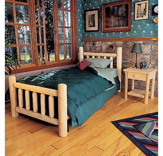 Twin log bed frame store
