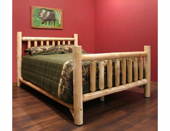 Cedar Log-Style Bed Frame – CedarwoodFurniture.com