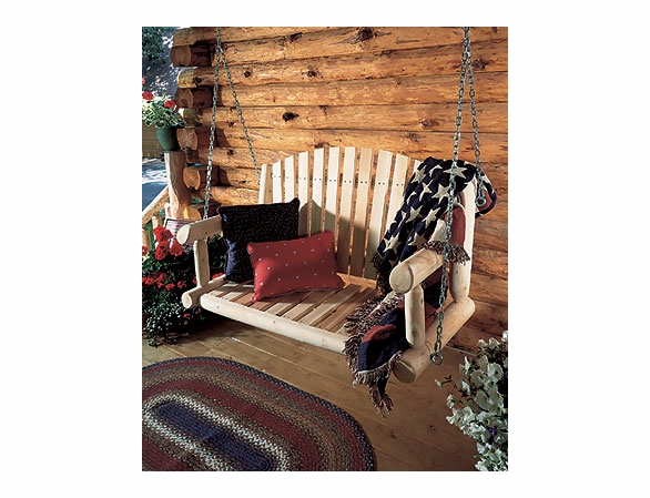 Get more rest and relaxation with the cool, comfy Cedar Log-Style Swing ...