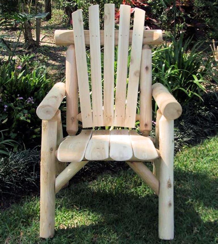 Cedar Wood Log-Style Dining Chair