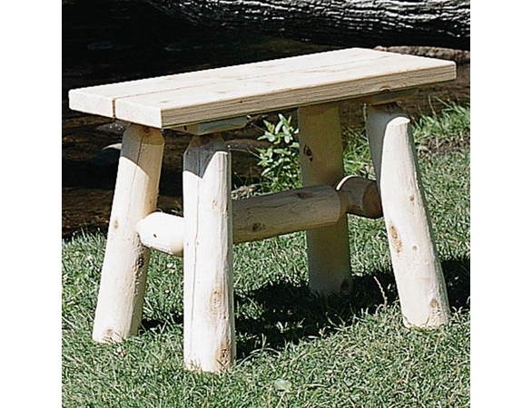 Cedar Wood Log-Style Dining Set with Benches