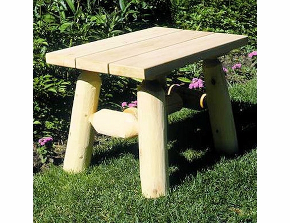 Cedar Wood Log-Style End Table – CedarwoodFurniture.com