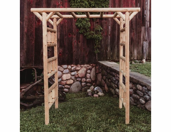Log Style Garden Arbor