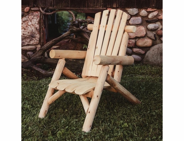 Cedar Wood Log-Style Lounge Chair