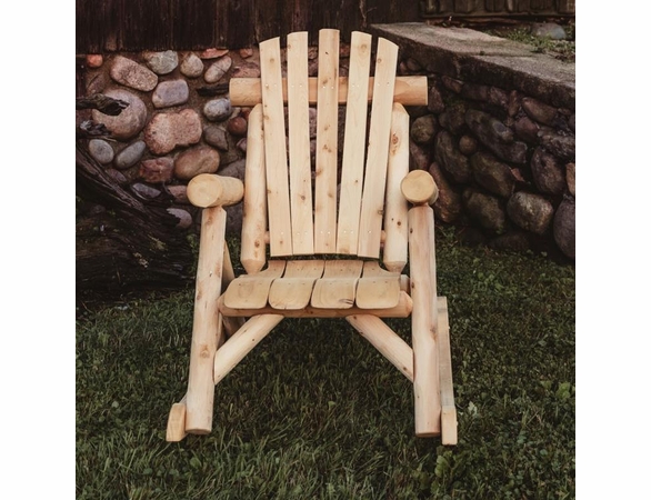 Cedar Wood Log-Style Rocking Chair