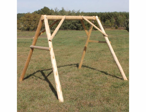 Cedar Wood Log-Style Swing A-Frame