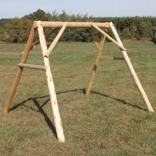 Standalone Cedar Wood Outdoor Swing Frames