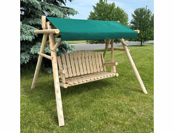 Cedar Wood Log-Style Swing Set – CedarwoodFurniture.com