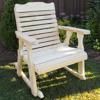 Cedar Wood & Wooden Outdoor Rocking Chairs & Benches