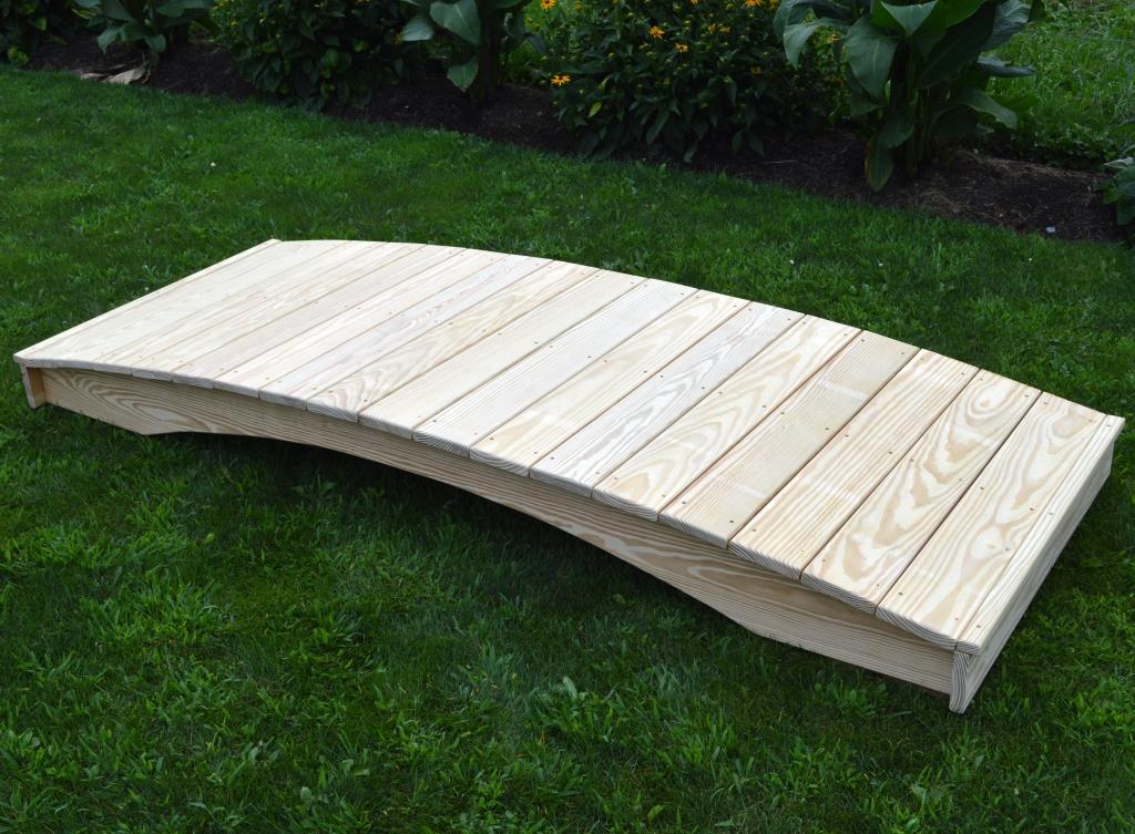 Pine Plank Garden Bridge - Multiple Sizes Available
