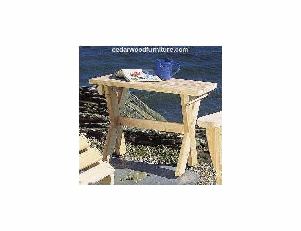 Cedar Wood Rectangular Side Table