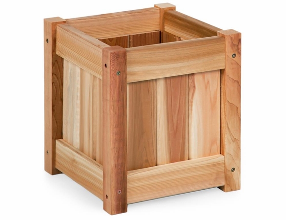 Red Cedar 12" Square Garden Planter