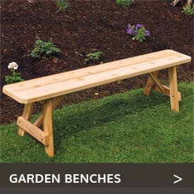 Western Red Cedar Wood Outdoor Benches